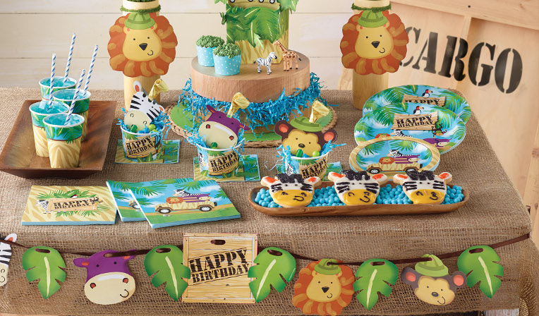 Decoración Aventura Safari para fiestas infantiles