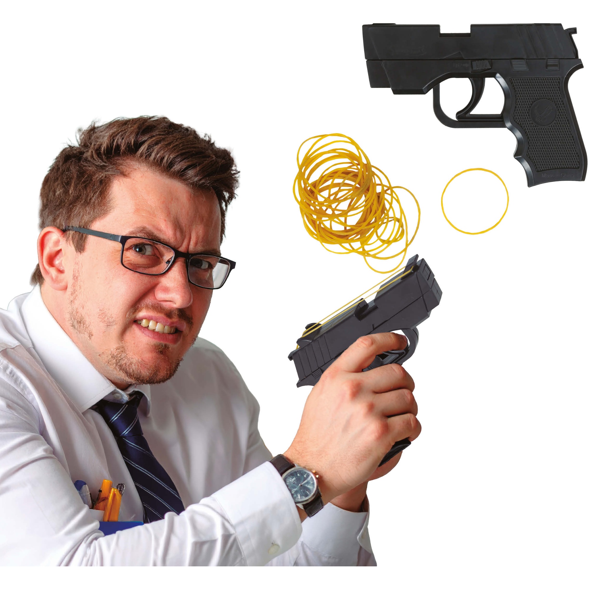 Pistola de gomas elásticas de 17 cm por 1,95