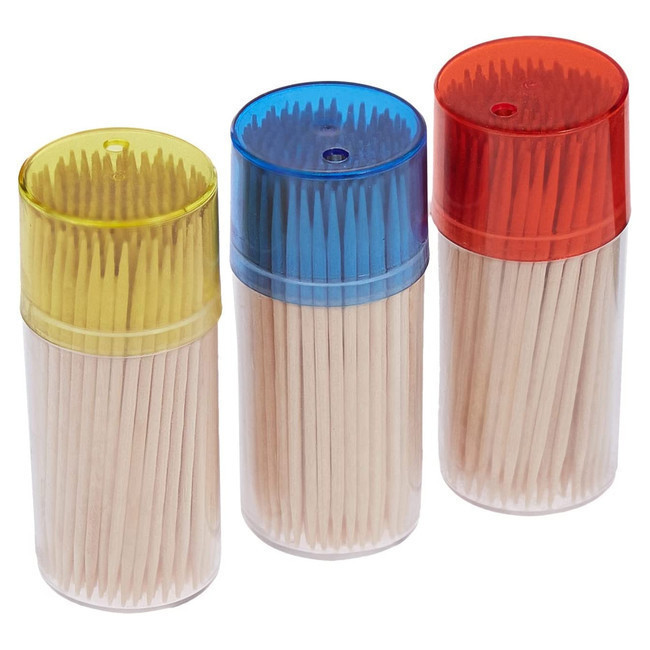 Palillos de madera de 6,5 cm en tarro - 3 unidades por 2,50