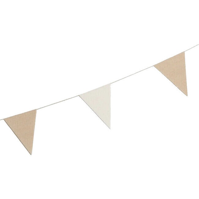 Banderín de tela marfil y beige - 1,80 m por 4,50