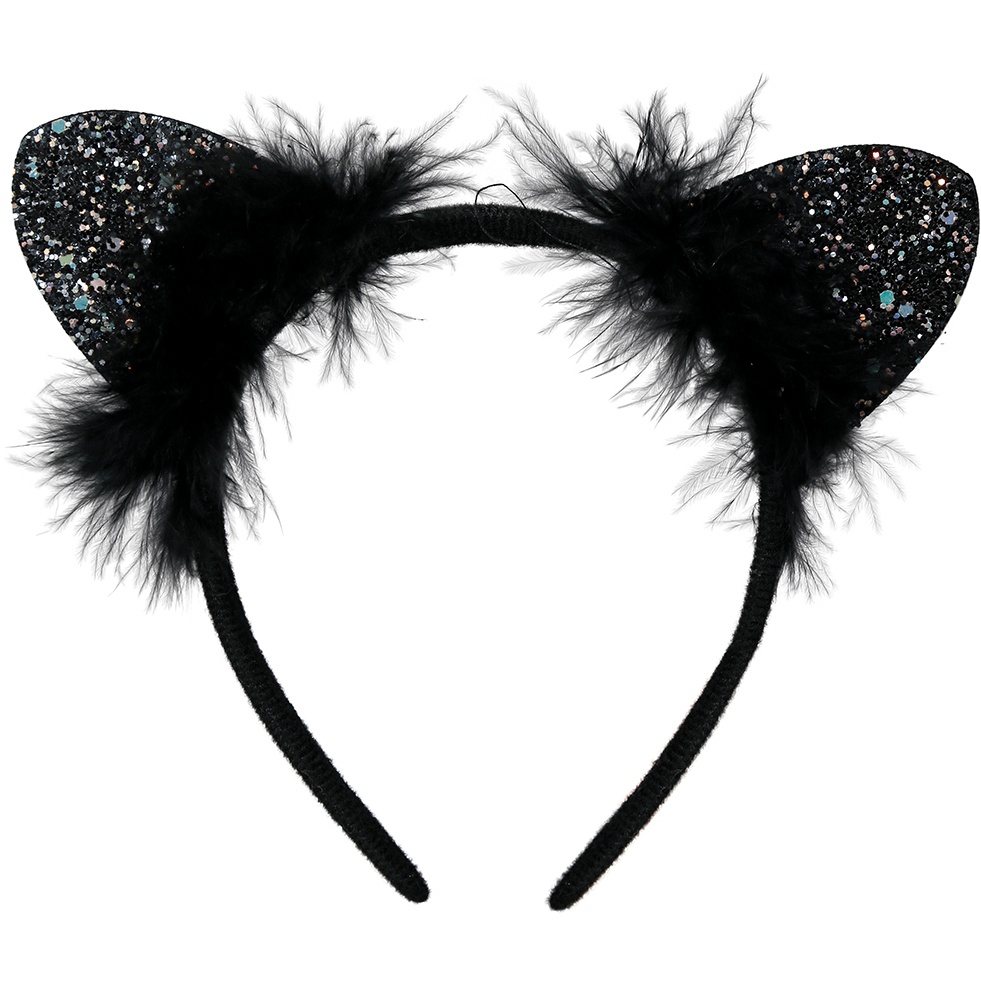 Diadema de gato con plumas por 3,00